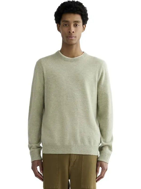 Everlane Cashmere Crew Sweater - Light Heathered Moss
