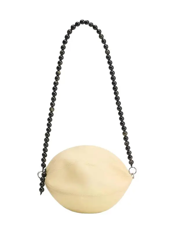 LEMAIRE Balloon Beaded-strap Shoulder Bag - Yellow