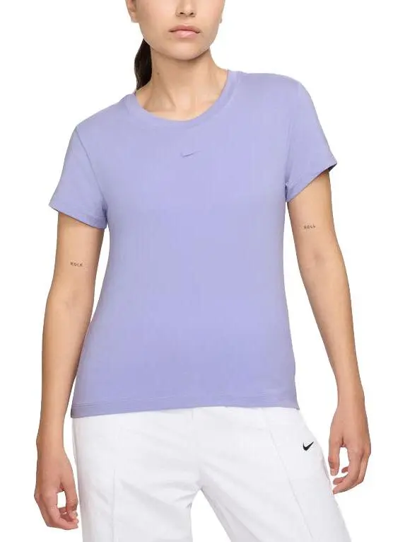Nike Sportswear Club Chill Knit Mod Crop T-shirt - Lilac Ice