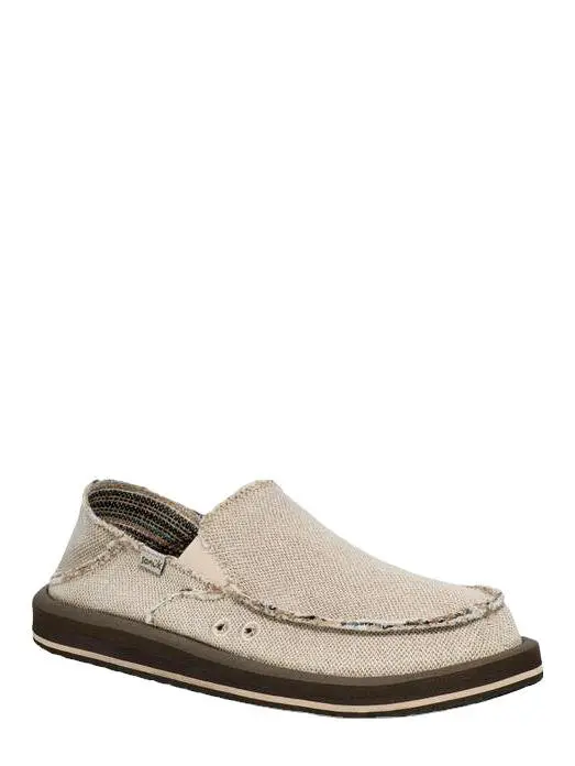 Sanuk Donny Hemp Two-tone Convertible Slip-on - Natural