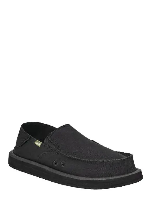 Sanuk Donny Canvas Slip-on - Black