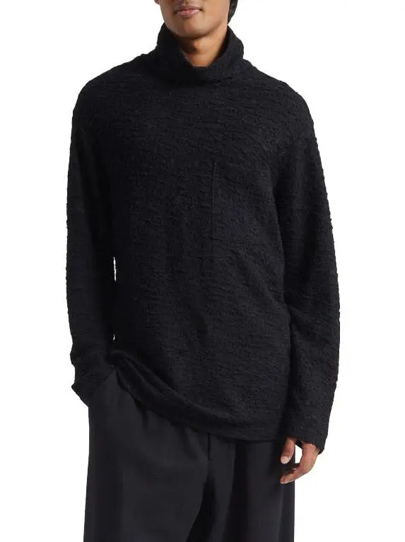 Yohji Yamamoto Wool Turtleneck Sweater - Black