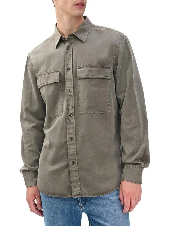 Rag & Bone Finch Cotton & Lyocell Button-up Overshirt - Brown