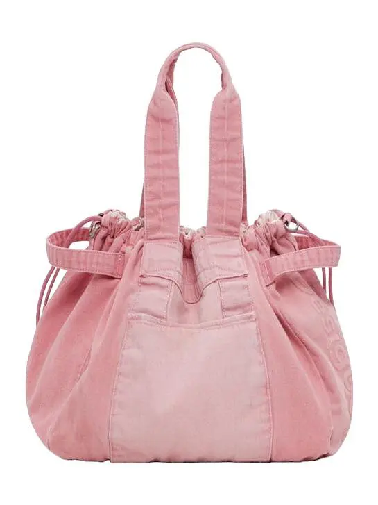 Desigual Denim Shopping Tote - Pink