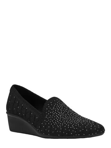 Anne Klein Wendell Wedge Pump - Black Crystal