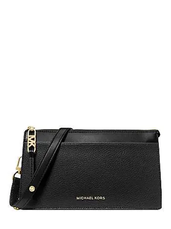Michael Kors Empire Large Leather Convertible Crossbody Bag - Black