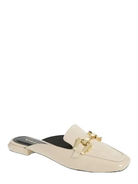 KOKO + PALENKI Sagee Patent Leather Mules - Beige Patent