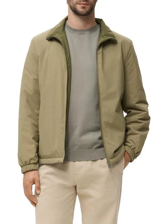 Mango Reversible Water-repellent Jacket - Beige/olive