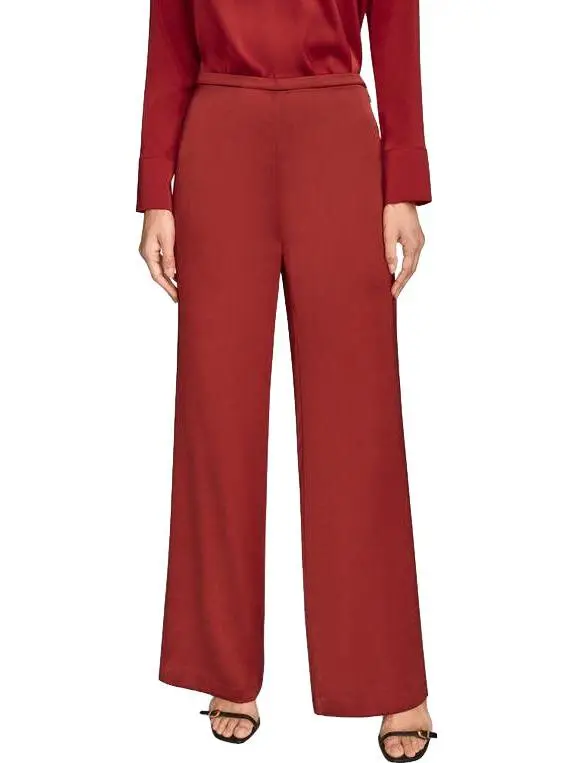 Donna Karan New York Wide-leg Satin Pants - Metropolitan Red