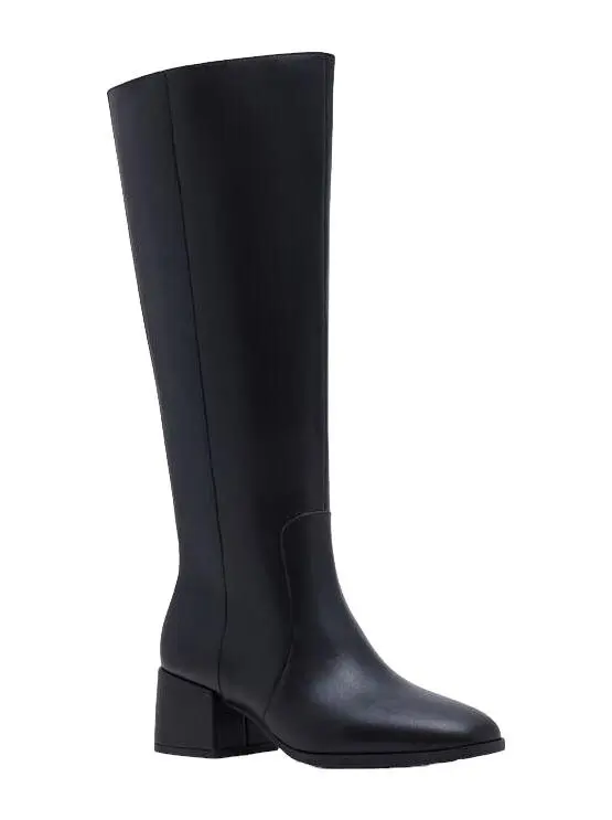 Blondo Flair Waterproof Knee High Boots - Black Leather