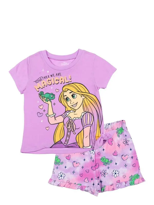 Disney Princess T-shirt And Shorts Set - Princess Ariel Pink Pink