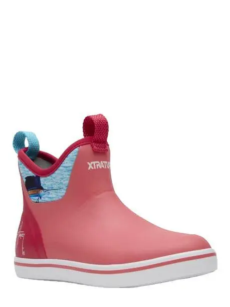 XTRATUF X Guy Harvey Ankle Deck Boots - Coral/sailfish