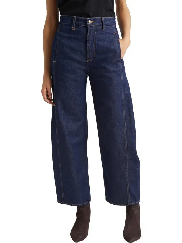 Veronica Beard Ryder High-waist Ankle Barrel Leg Jeans - Indigo Rinse