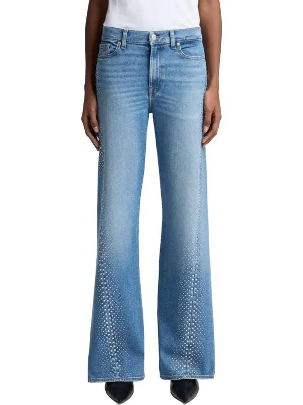 7 For All Mankind Twisted Seam Lotta High-waist Wide-leg Jeans - Love Soul