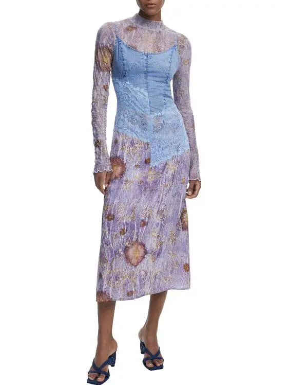 Desigual Sleeveless A-line Dress - Blue