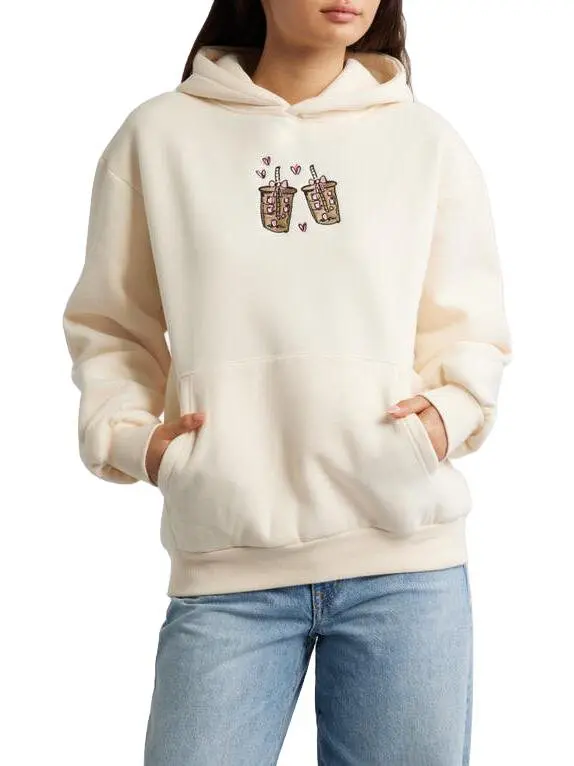HAPPY CAMP3R Cotton-blend Relaxed Fit Hoodie - Cream