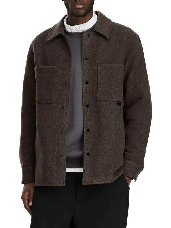 Canada Goose Atikinson Wool-blend Shirt Jacket - Heather Espresso-brun Chin