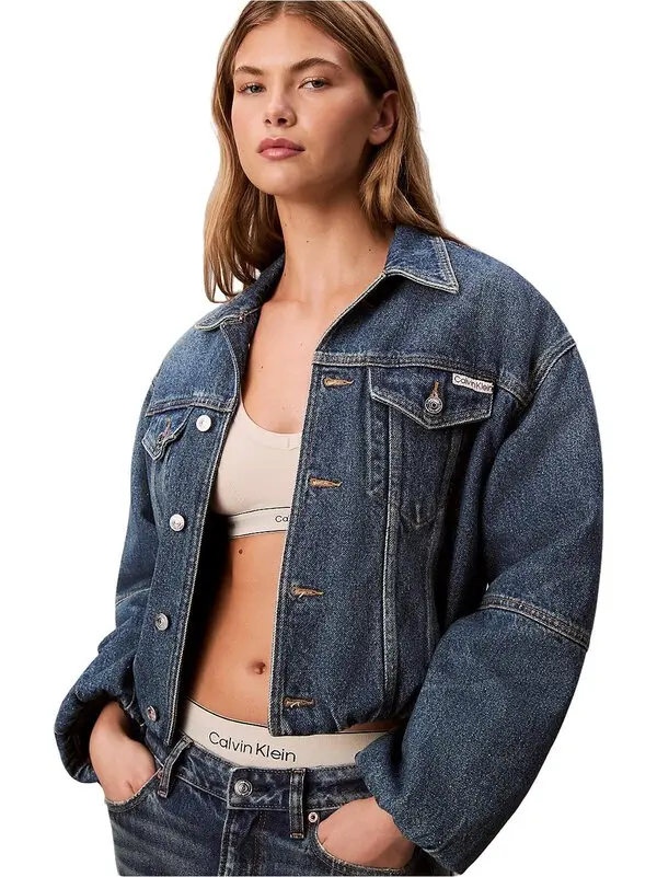 Calvin Klein Denim Bubble Jacket - Tinted Orchard