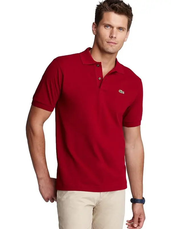 Lacoste Classic Cotton Pique Fashion Polo Shirt - Bordeaux