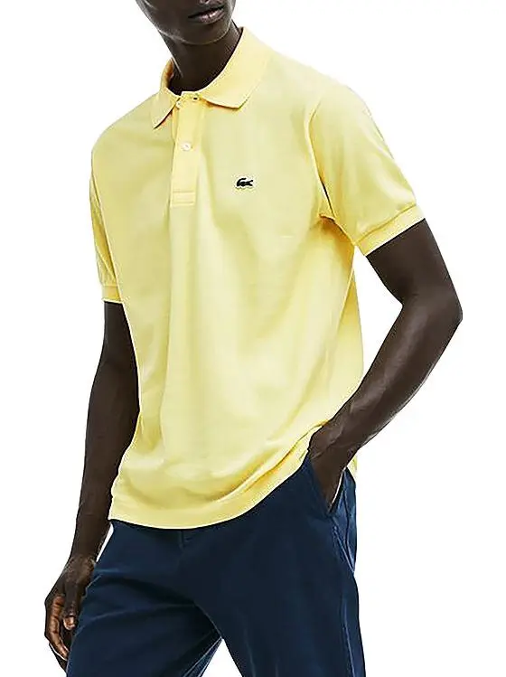 Lacoste Pique Classic Fit Polo Shirt - Pale Yellow