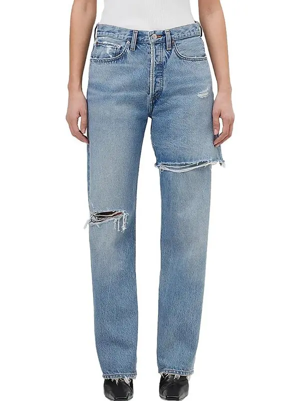 AGOLDE Amryn Double Layer High-rise Straight-leg Jeans - Release
