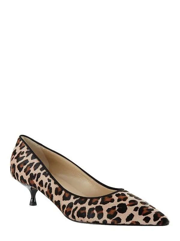 HOBBS LONDON Carrie Leopard Calf Hair Kitten Heel Pumps - Mini Leopard