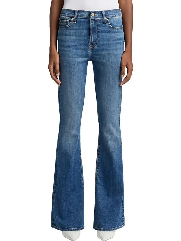 7 For All Mankind High-rise Flared Leg Jeans - Royalty