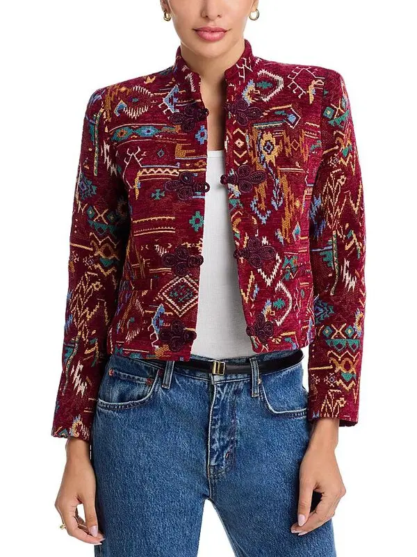 L'Agence Asha Military Jacket - Geo Tapestry