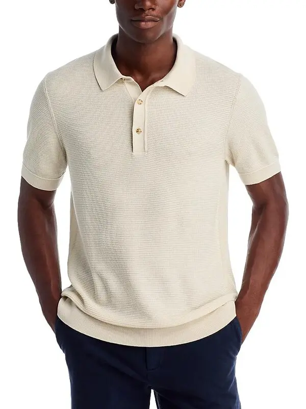 BOSS Iannoti Knit Polo Shirt - Open White