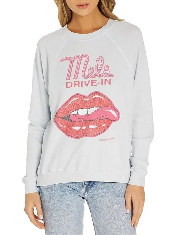 Lauren Moshi Anela Mel's Drive-in Pullover Top - Icebl