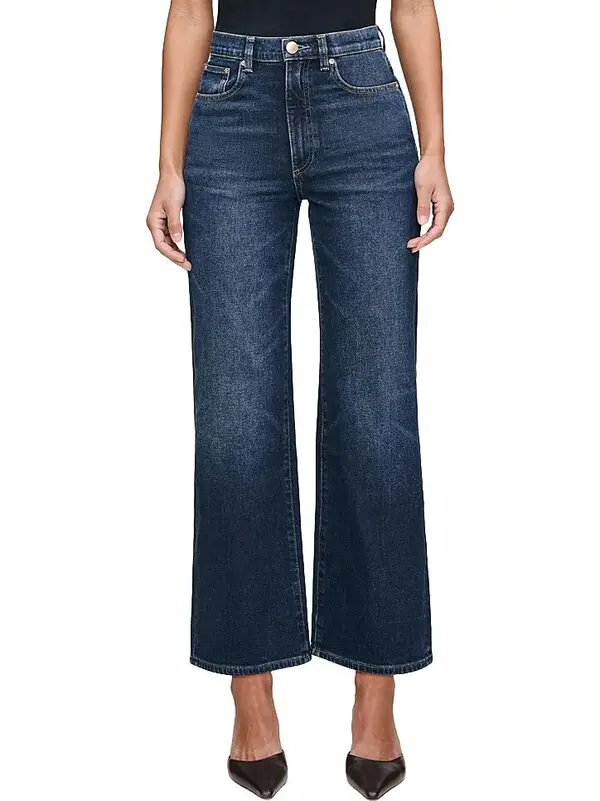 DL1961 Karmine Sculptsystem High-rise Ankle Refined Wide-leg Jeans - Dark Sea