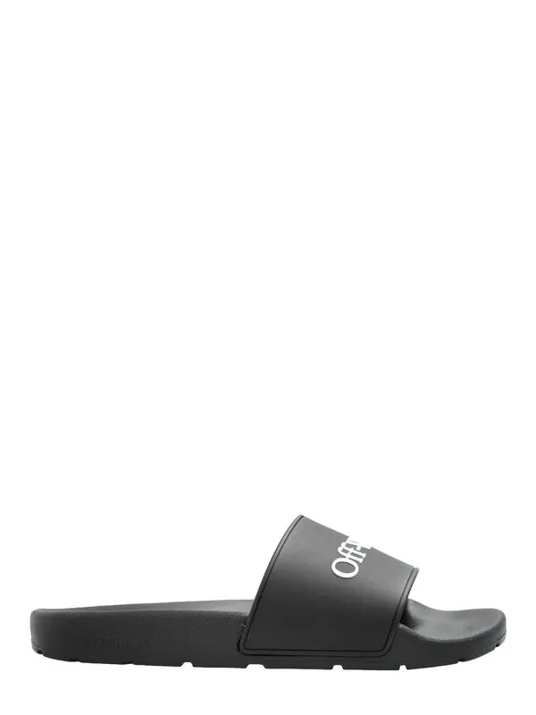 Off-White Logo Slides - Black