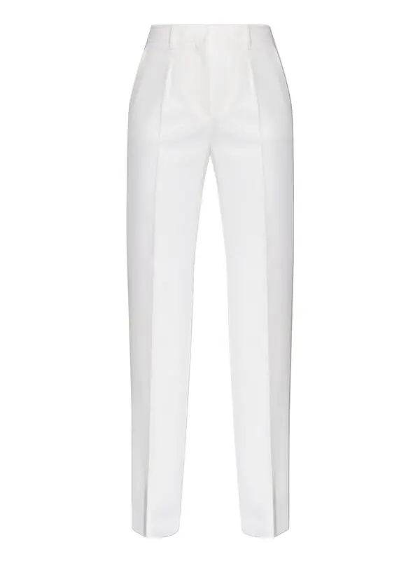 Max Mara Adige Creased Trousers - White