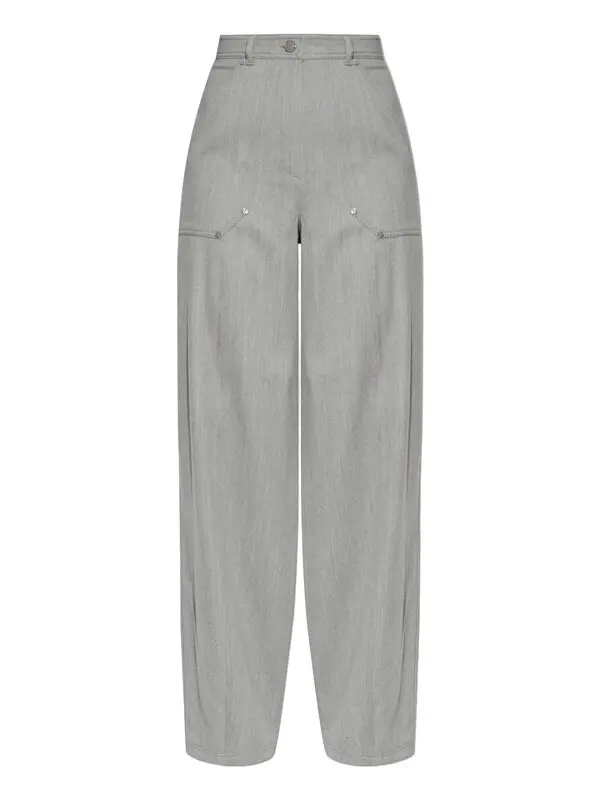 Max Mara Abetaia" Creased Trousers - Grey