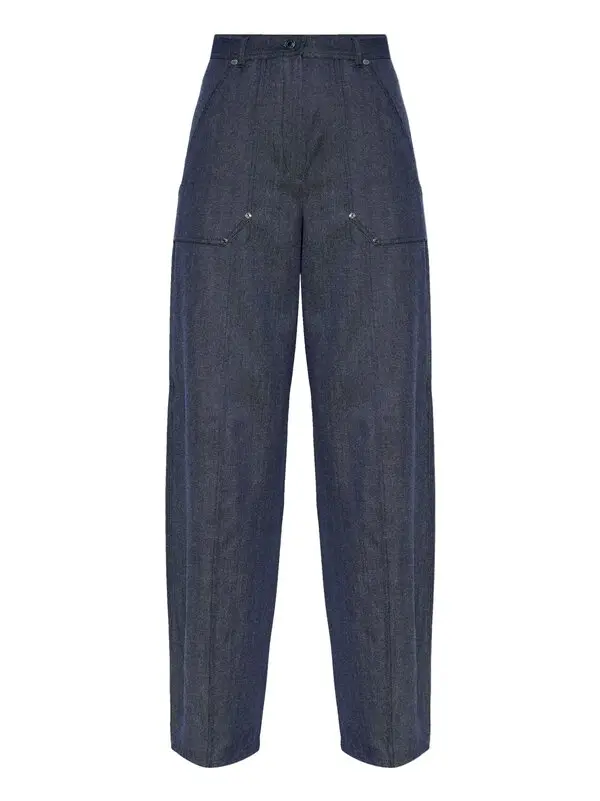 Max Mara Abetaia Wide-leg Trousers - Navy Blue