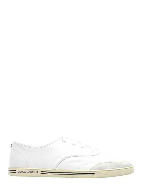 Dolce & Gabbana Calfskin Leather Sneakers - White