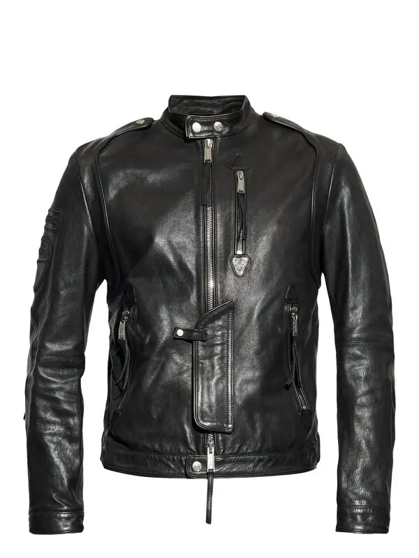 Dsquared2 X Ducati Leather Jacket - Black