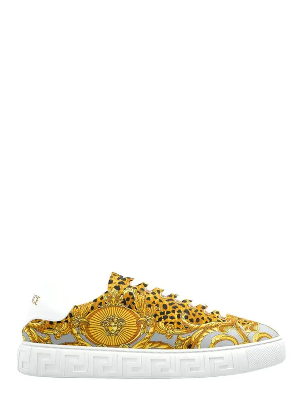 Versace Printed Sports Shoes - Yellow
