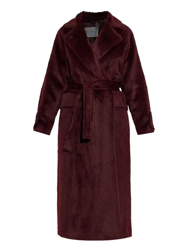 Max Mara Albata Fur Coat - Burgundy