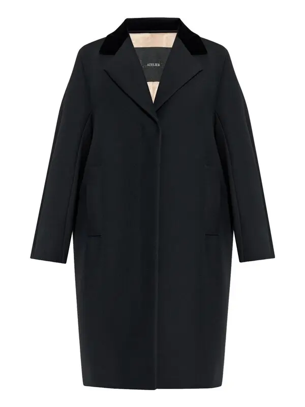 Max Mara Mamola Wool And Silk Coat - Black