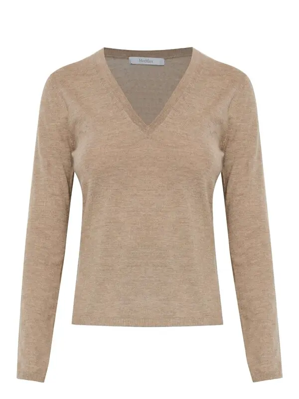 Max Mara Cashmere 'lince' Sweater - Beige
