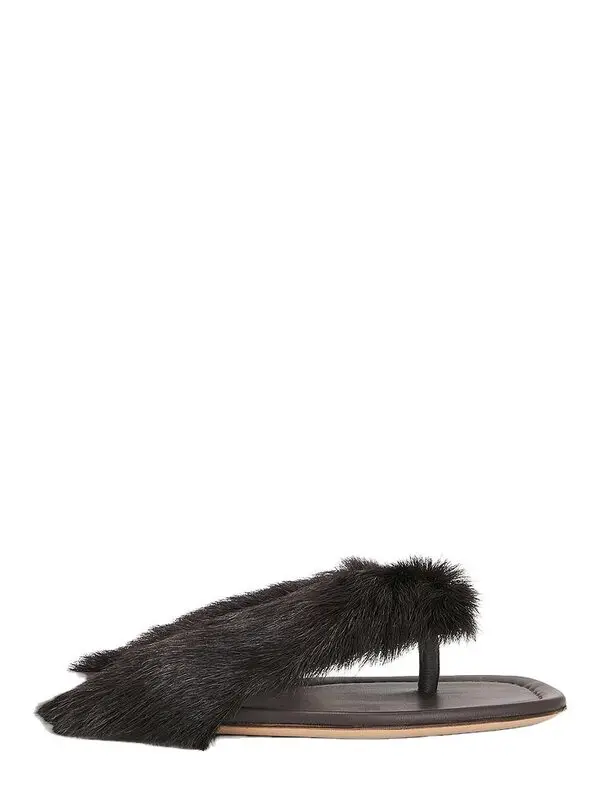 FERRAGAMO Loly Fur Sandal - Testa Di Moro & Florence Test Di Moro