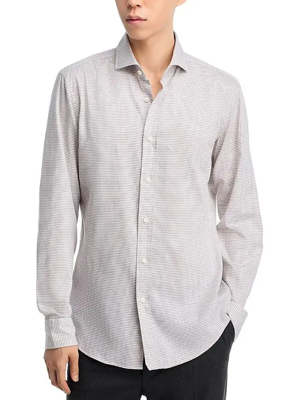 BOSS Hank Slim Fit Button-front Shirt - Medium Beige