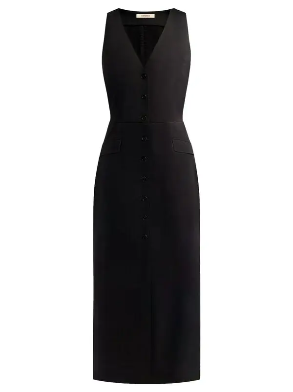 12 STOREEZ Button-fastening Dress - Black
