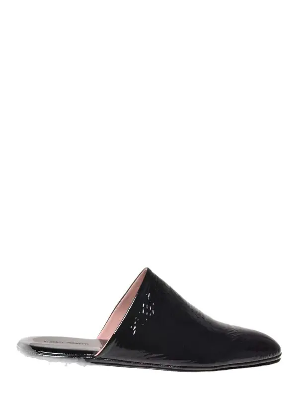 Alberta Ferretti Leather Mules - Black