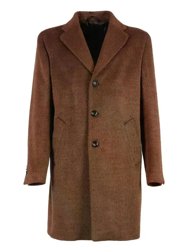 LUIGI BIANCHI MANTOVA Three-button Wool Coat - Brown