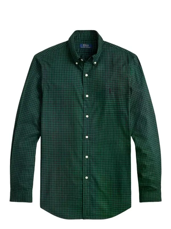 Polo Ralph Lauren Gingham-check Long-sleeve Shirt - Green