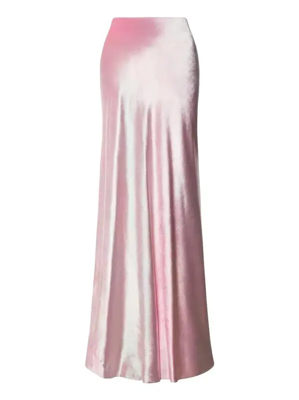 Alberta Ferretti Satin Maxi Skirt - Pink