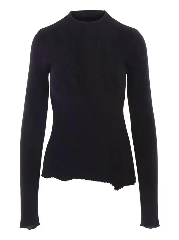 ZIGGY CHEN Ribbed Knit Sweater - Black
