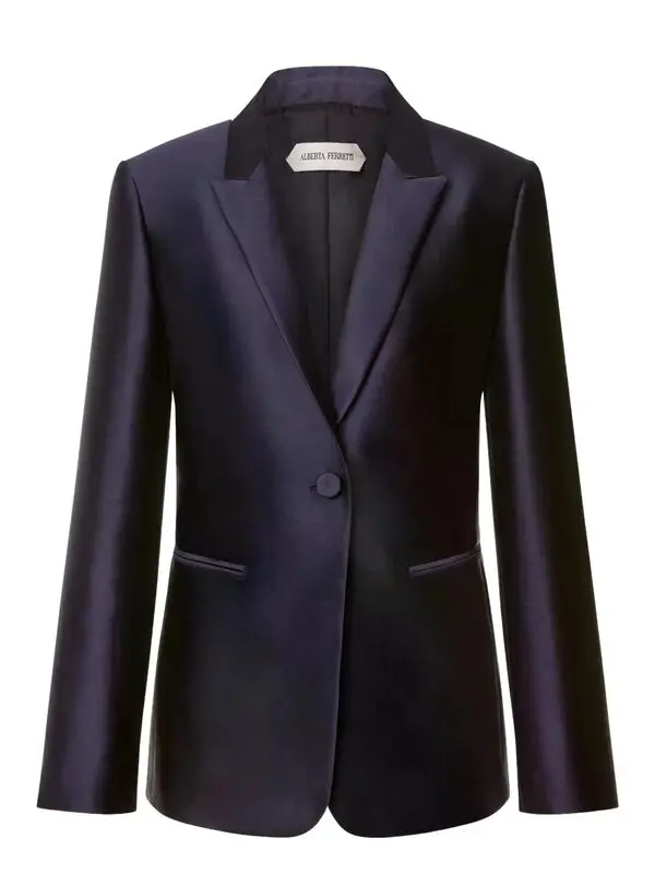 Alberta Ferretti Single-breasted Blazer - Blue